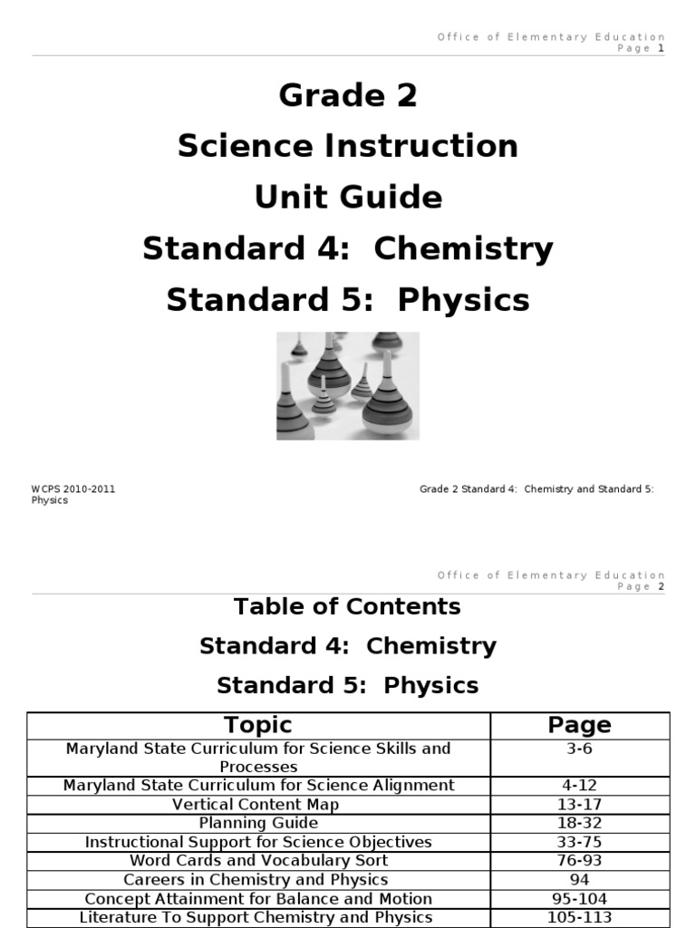 Science Grade 2 Unit 2 Guide 2010 | PDF | Physics | Natural Environment
