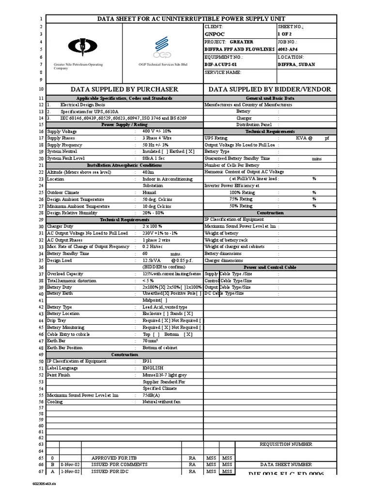 AC UPS Data Sheet for DIF-ACUPS-01 | PDF | Power Inverter | Alternating ...