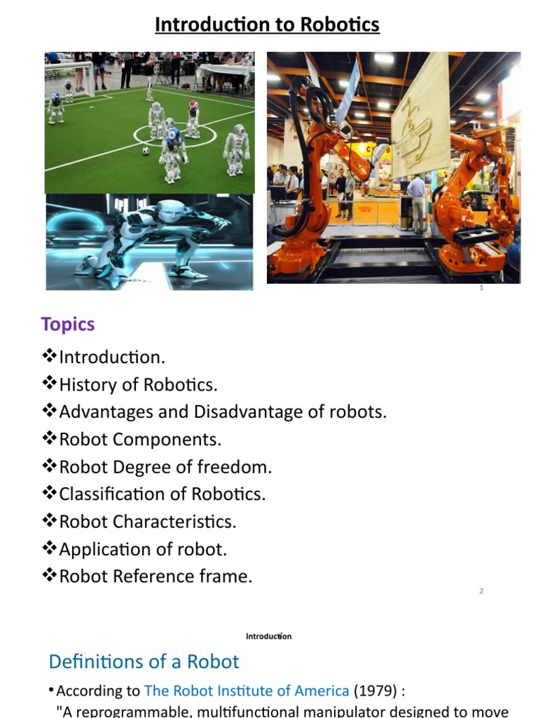 An In-Depth Introduction to the Fundamentals of Robotics | PDF | Robot | Robotics