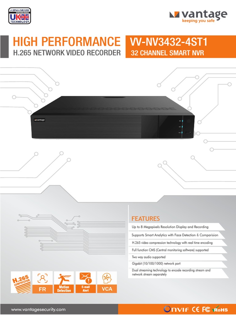 VV Nv3432 4sat NVR 32ch | PDF | Computer Network | Usb