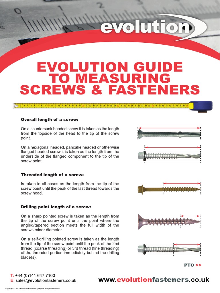 Evolution Guide To Measuring Screws & Fasteners: Www. .Co - Uk | PDF ...