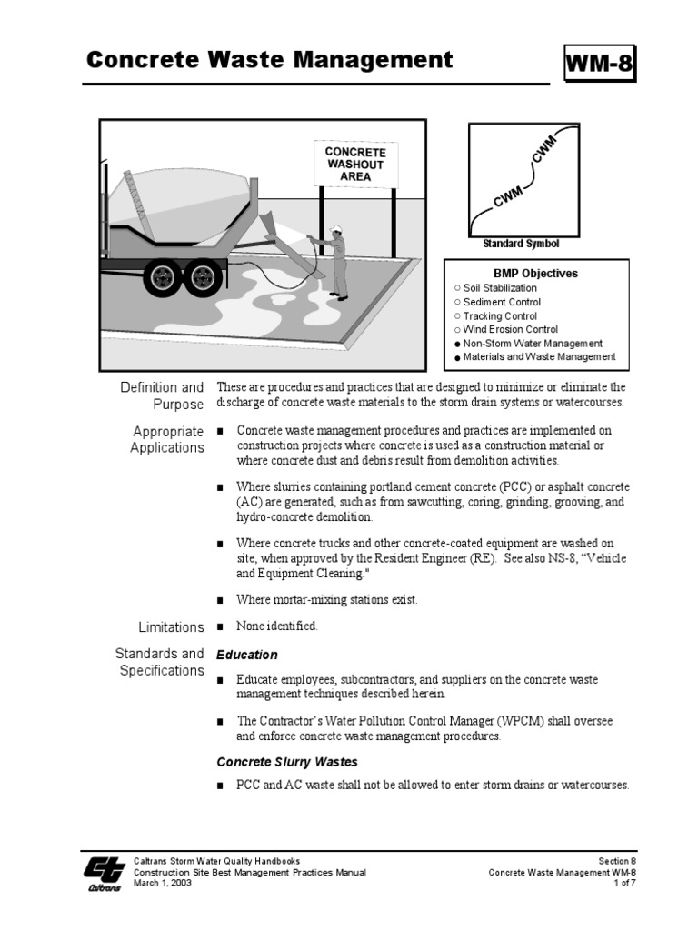 Concrete Management | PDF | Concrete | Waste Management