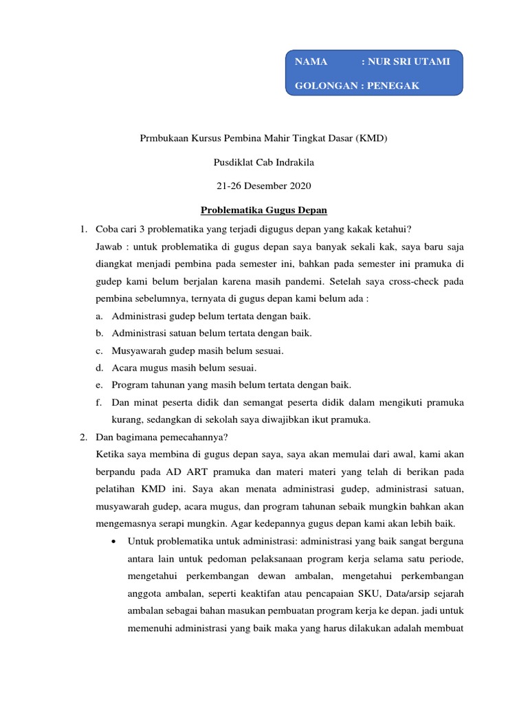 Problematika - Nur Sri Utami | PDF