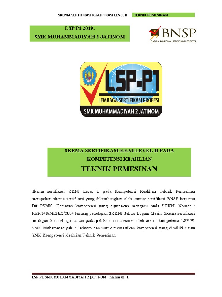 Skema Kkni Teknik Pemesinan | PDF