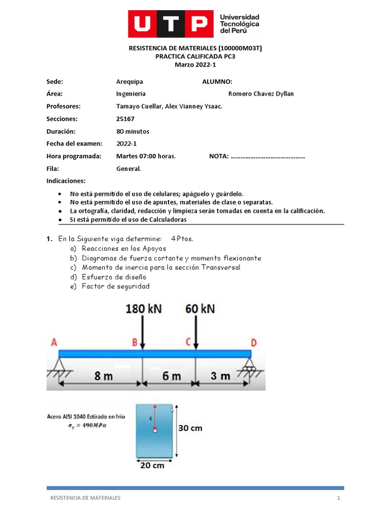 3 Prac Calif 3 Elast Rest Mat | PDF | Resistencia de materiales | Viga (Estructura)