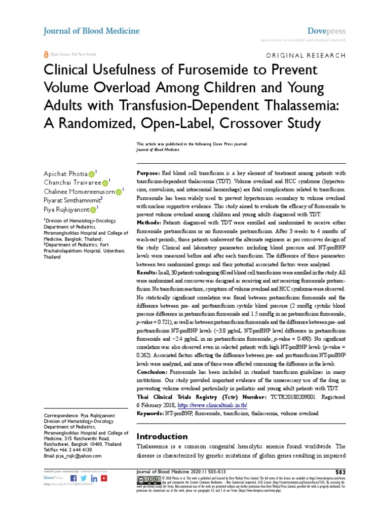 Lasix Injection | PDF | Clinical Medicine | Blood
