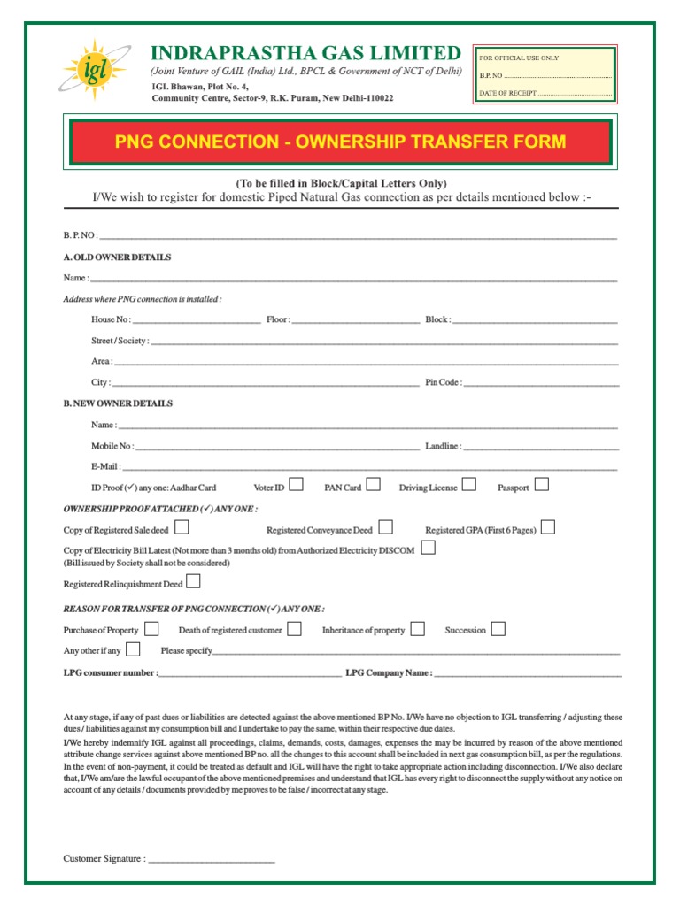 IGL PNG Ownership Transfer Procedure | PDF | Deed | Notary Public