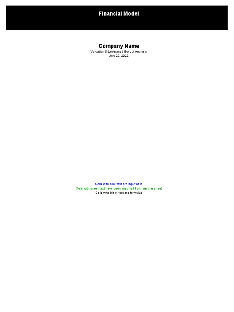 Private Equity Model Template For Investors | PDF | Valuation (Finance ...