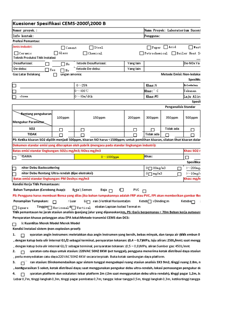 CEMS-2000 CEMS-2000 B Indo | PDF
