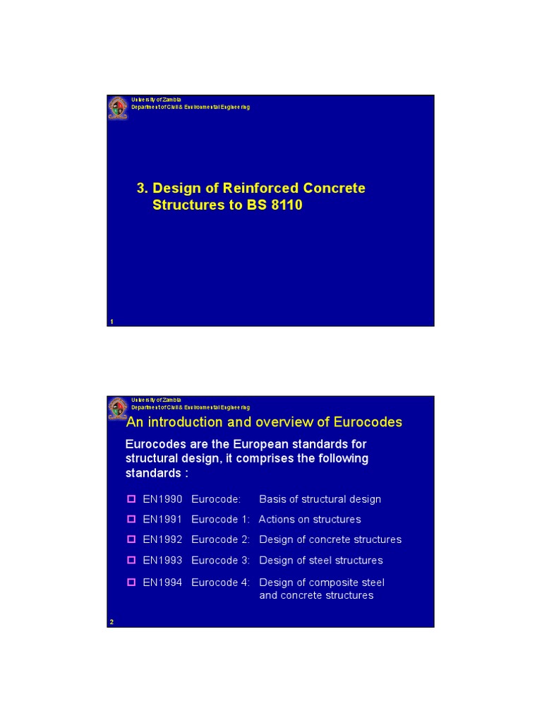 Reinforced Concrete Design to BS 8110 | PDF | Beam (Structure ...