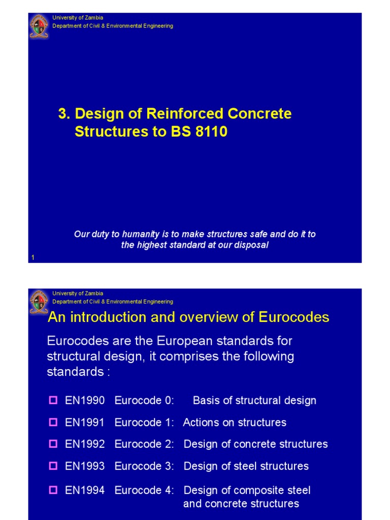 Reinforced Concrete Design to BS 8110 | PDF | Beam (Structure) | Reinforced Concrete