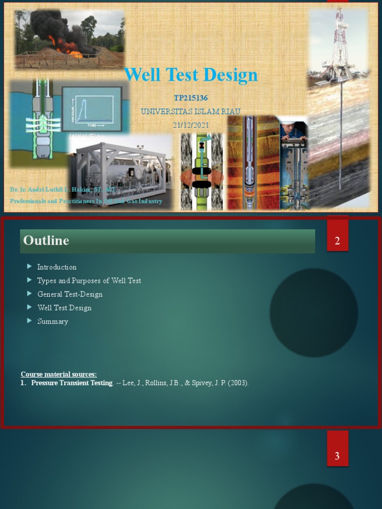 Well Test Design | Download Free PDF | Petroleum Reservoir | Pressure