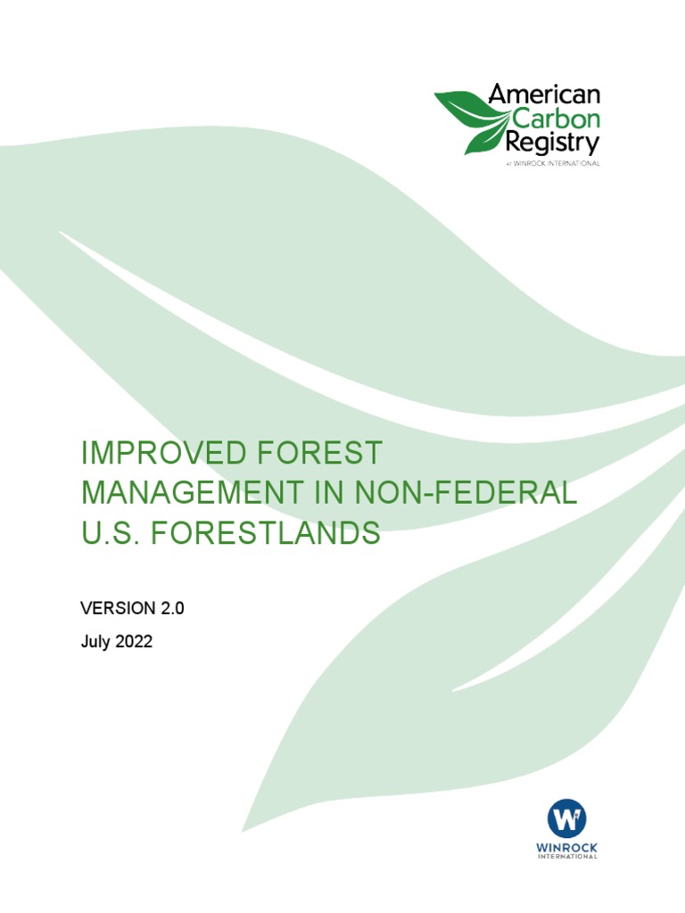 IFM Methodology v2.0 - Final - 7.7.22 | PDF | Biomass | Risk