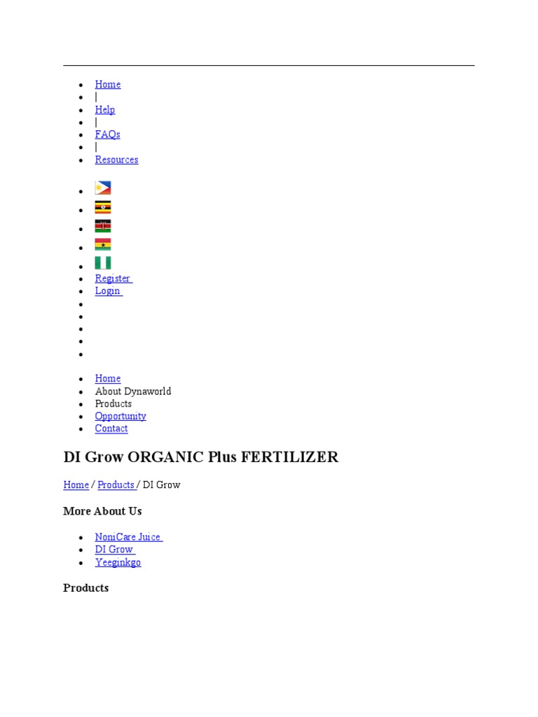 About DI Grow | PDF | Fertilizer | Nutrients