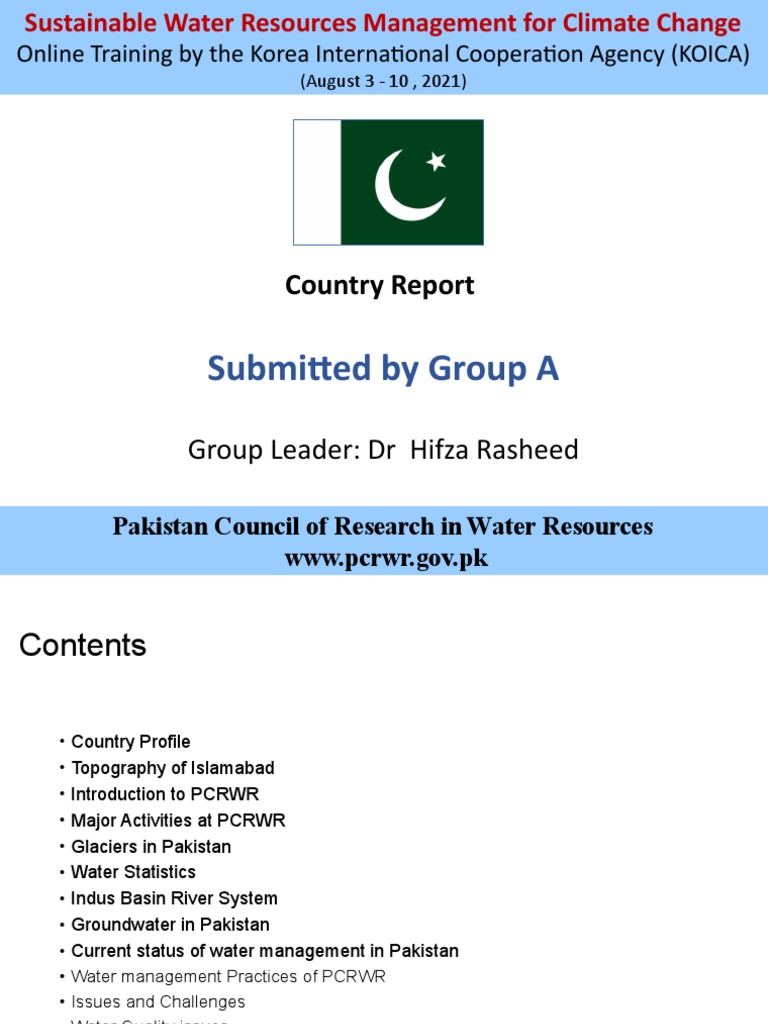 Country Report Pakistan | PDF | Groundwater | Water