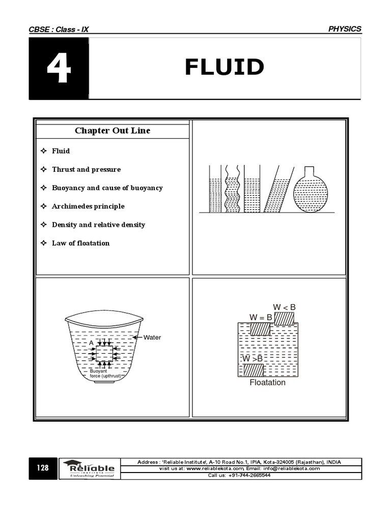 Physics - 4. Fluid | PDF | Buoyancy | Density