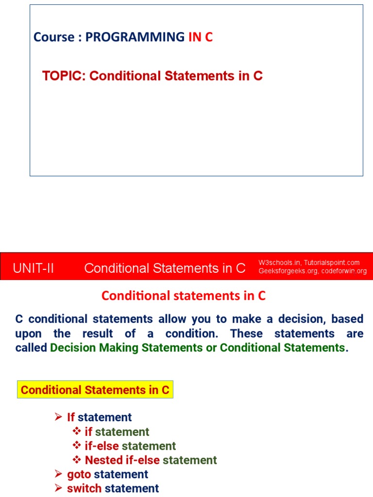 5 Conditional Statements | PDF | Control Flow | Computing