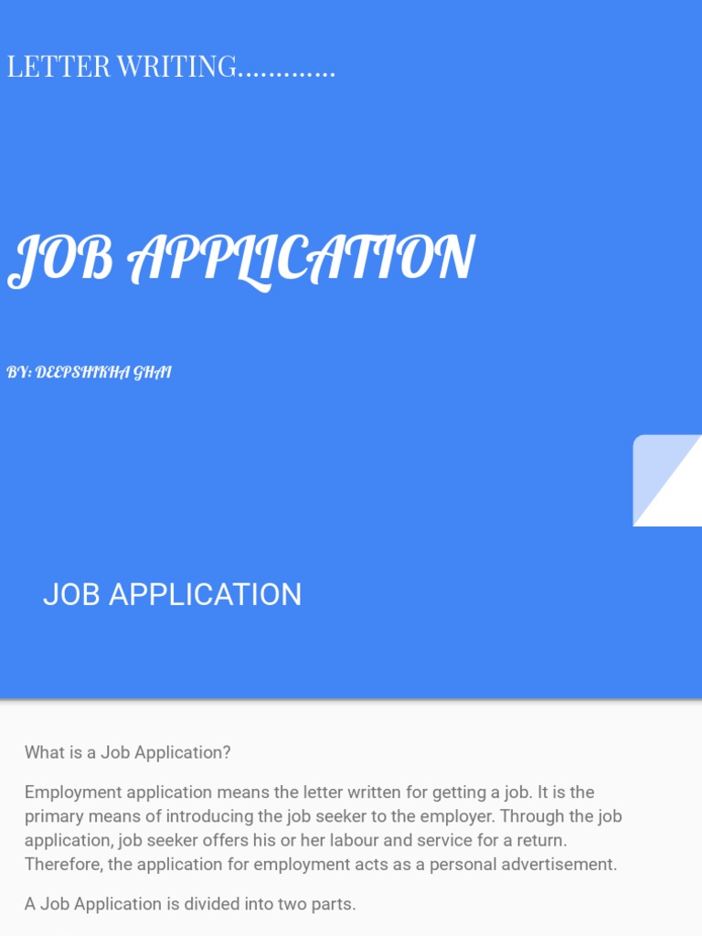 Job Application: Letter Writing | PDF | Résumé | Communication