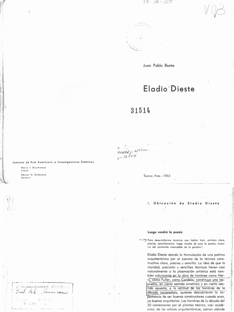 Juan Pablo Bonta-Eladio Dieste | PDF