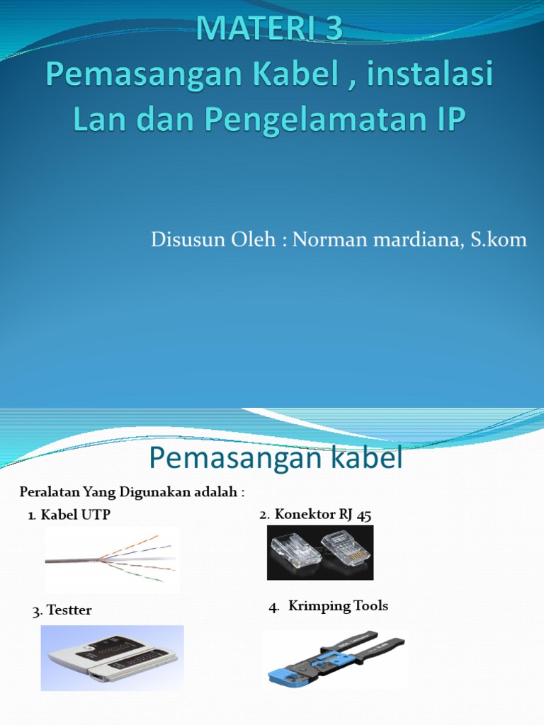 Pemasanagan Kabel 3materi Prac1 | PDF