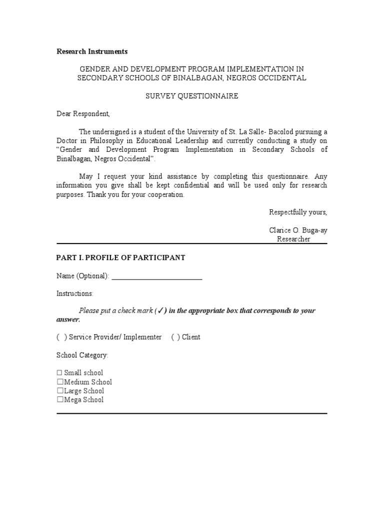 BUGA-AY-CLARICE - Research Questionnaire Lawshe | Download Free PDF ...