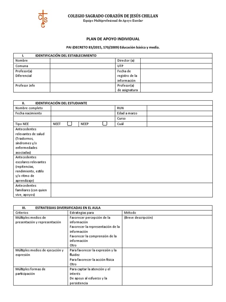 Formato PAI 2022 | Descargar gratis PDF | Aprendizaje | Maestros