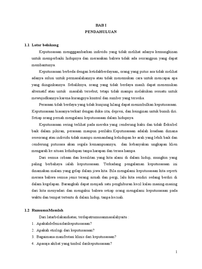 Kel. 3 Keputusasaan | PDF | Karier & Perkembangan | Pengembangan Diri
