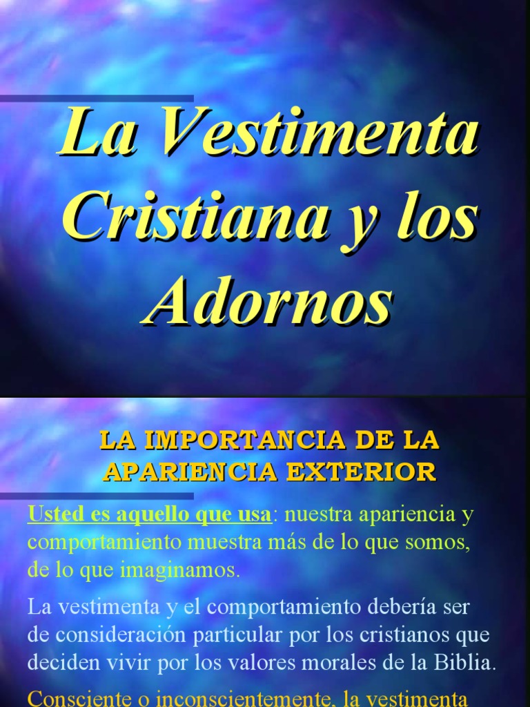 Vestimenta Cristiana y Modestia Bíblica | PDF | Ropa | Iglesia ...