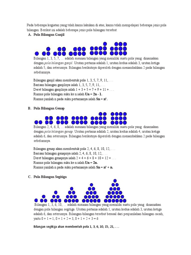 Bahan Pola Bilangan | PDF