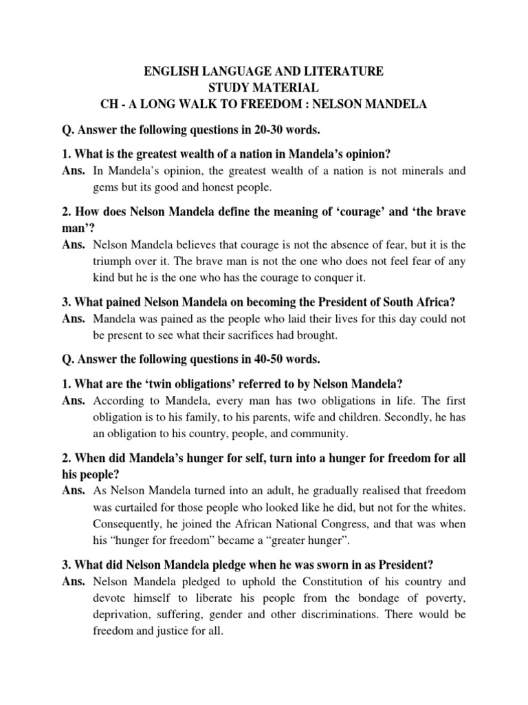 A Long Walk To Freedom Nelson Mandela | Download Free PDF | Mahatma ...
