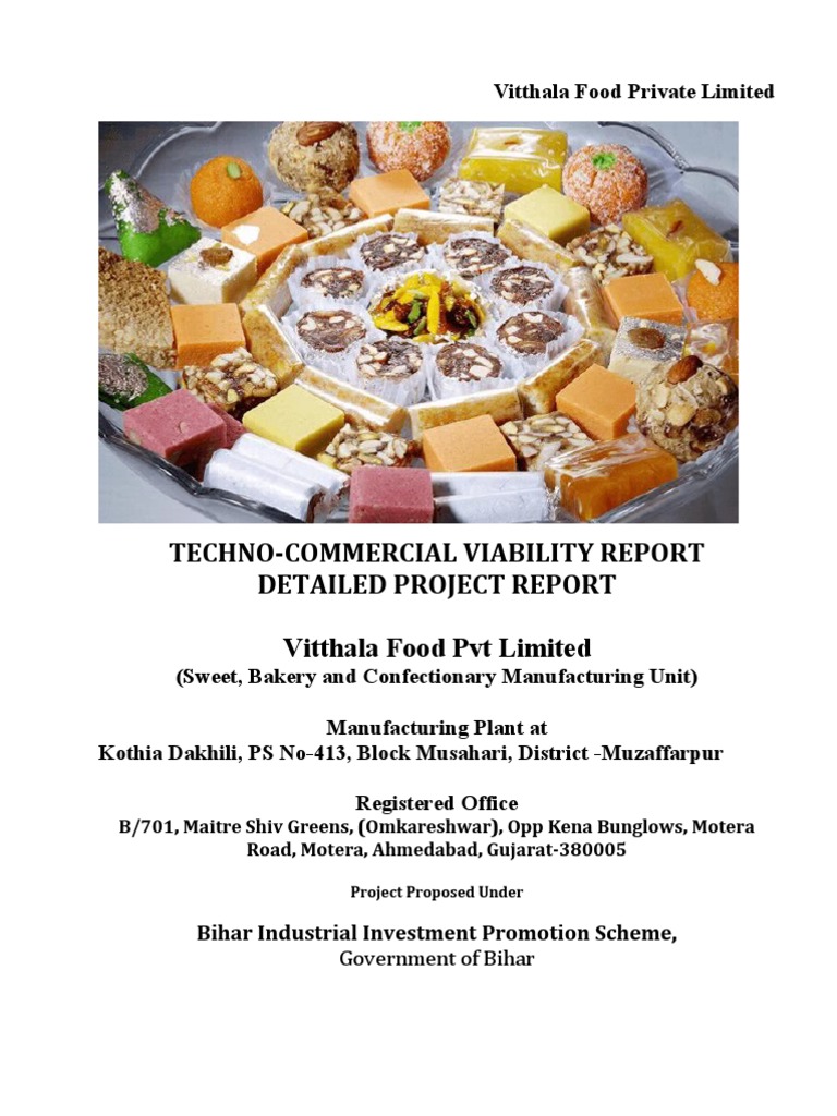 Techno-Commercial Viability Report Detailed Project Report Vitthala ...