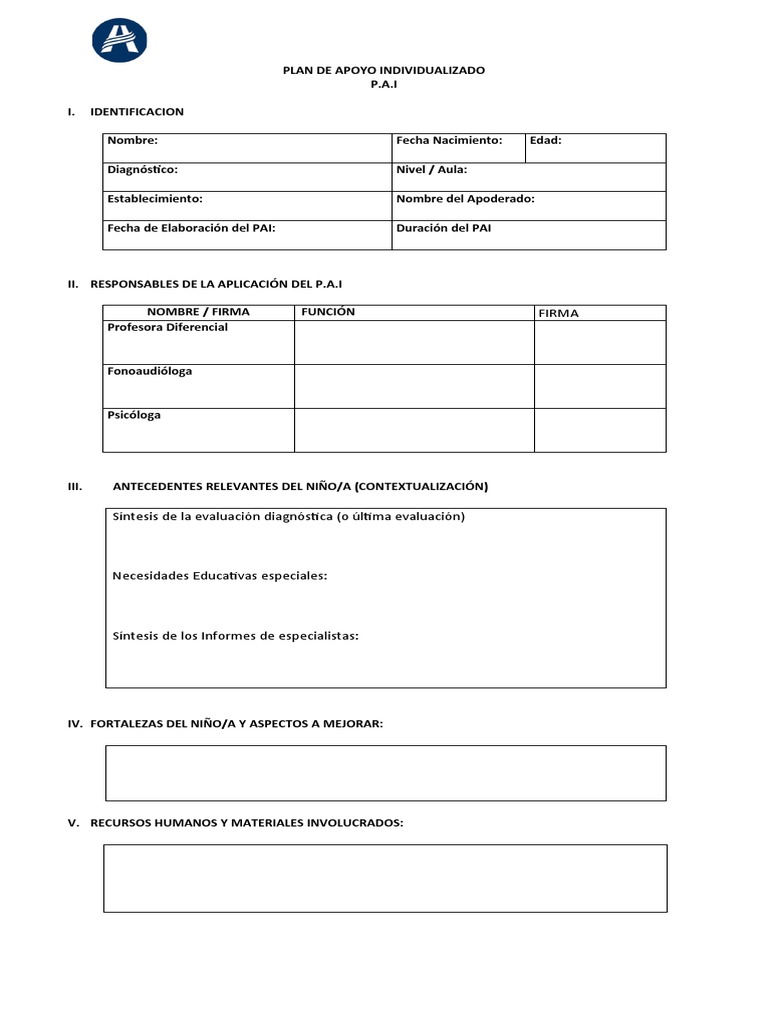 Formato PAI | PDF | Evaluación | Salón de clases