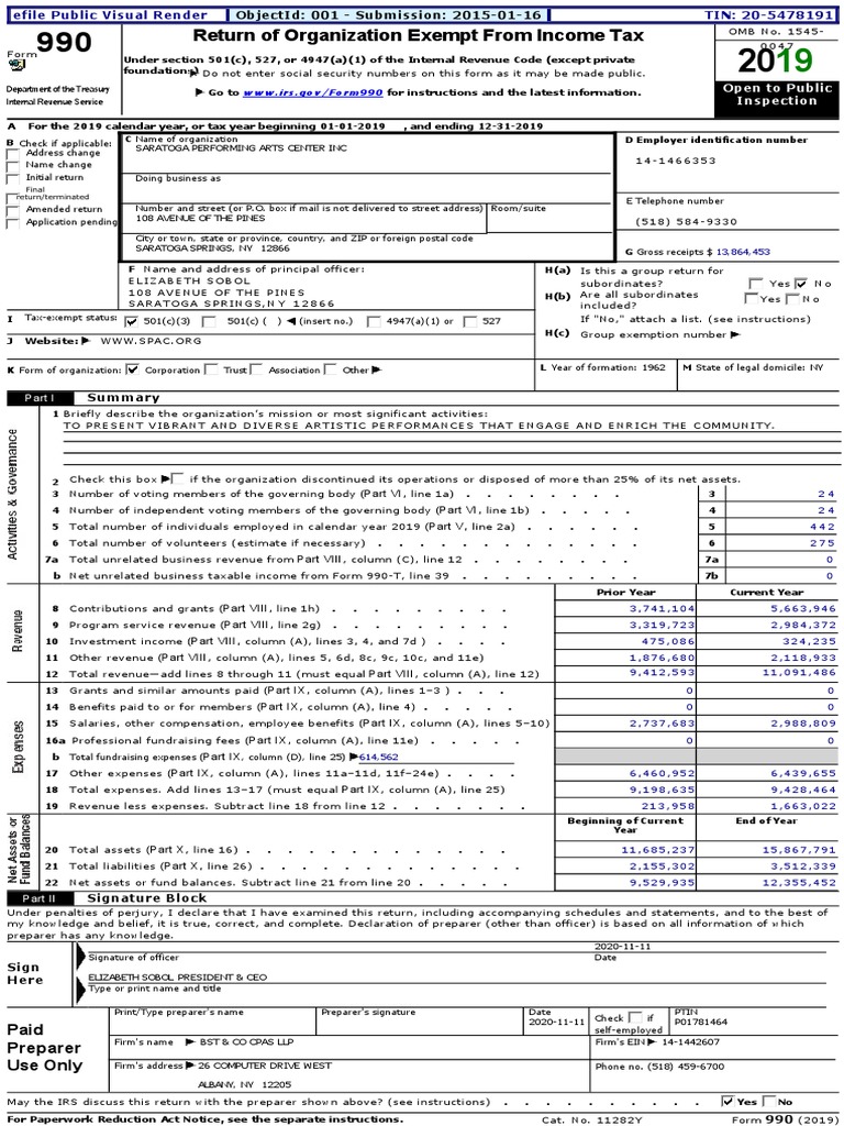 2019 SPAC Taxes | PDF | Irs Tax Forms | 501(C) Organization