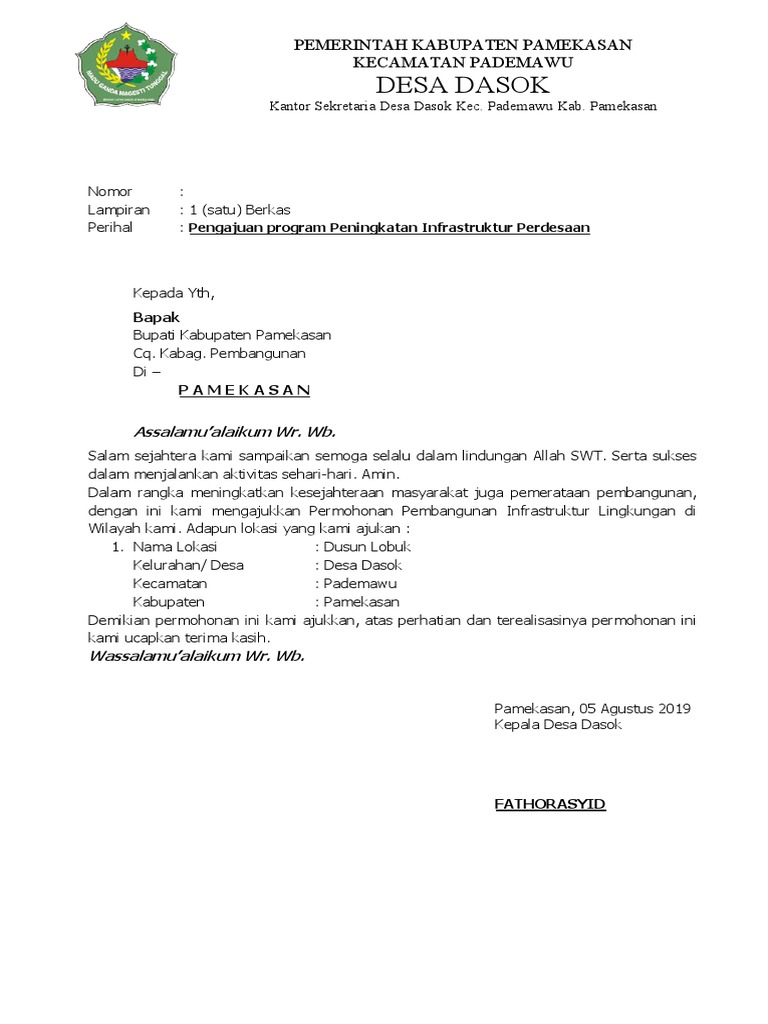 Mapbd.58.proposal DSN Lobuk Desa Dasok | PDF | Karier & Perkembangan | Sains & Matematika