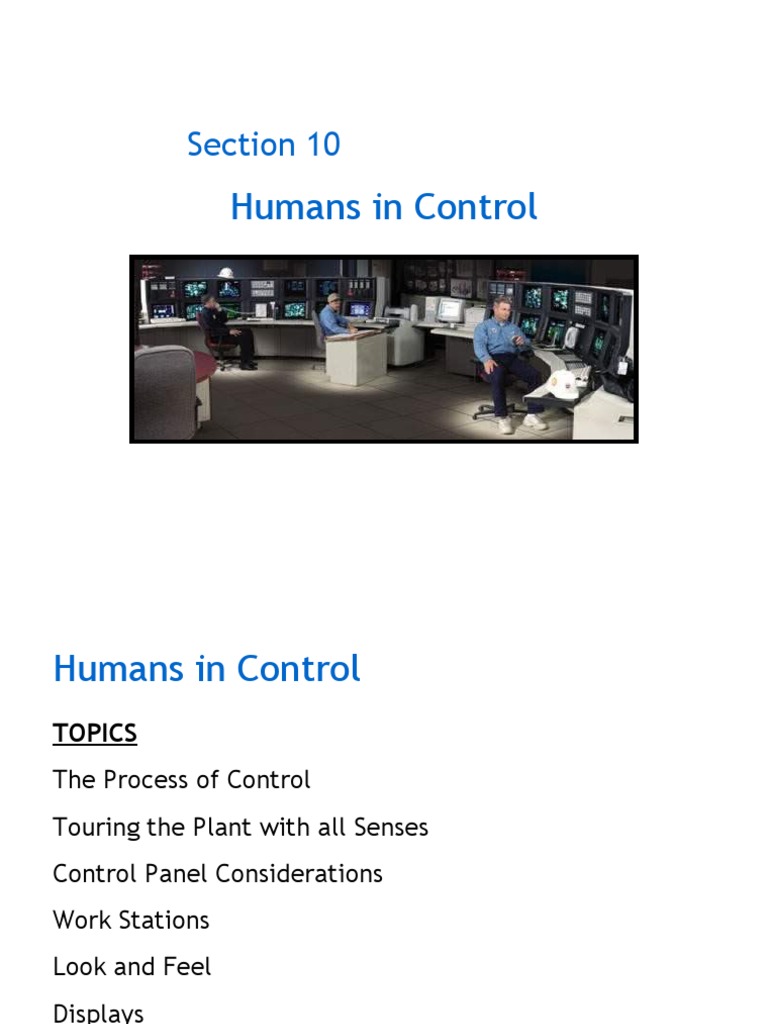 Section 10 Humans in Control | PDF | Workstation | Personal Computers