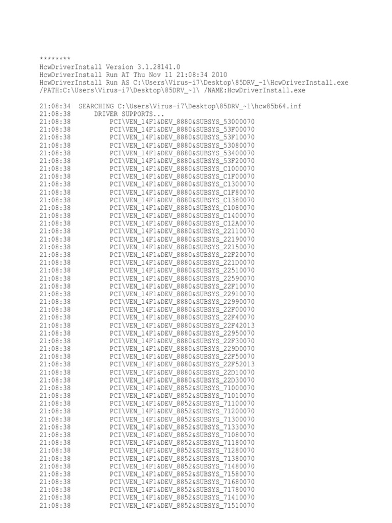 Driver Installation Log | PDF | Device Driver | Booting