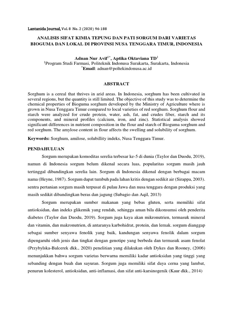 Analisis Kadar Pati | PDF