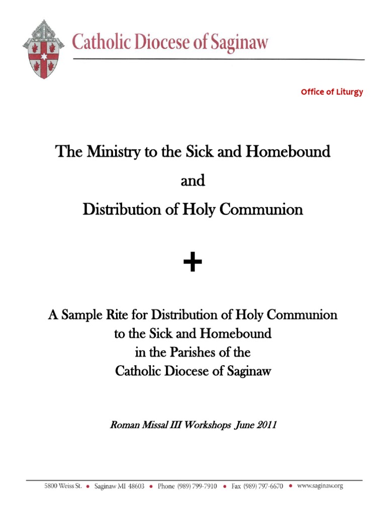 Guidelines and Liturgy for Distributing Holy Communion to the Sick and ...