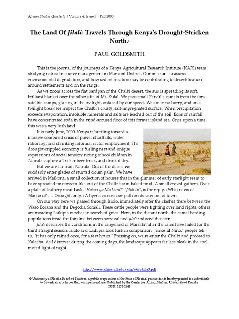 Land of Jilali - V4i3a3 | PDF | Pastoralism | Desert