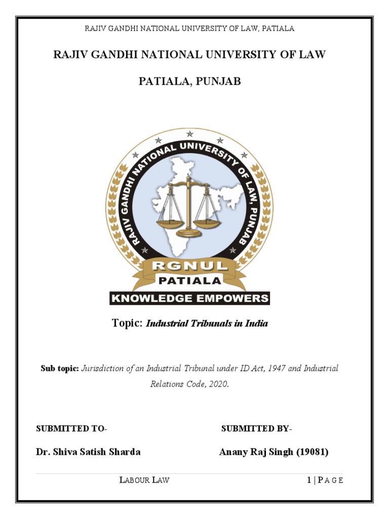 Final Draft Labour Law Pdf Tribunal Judgment Law