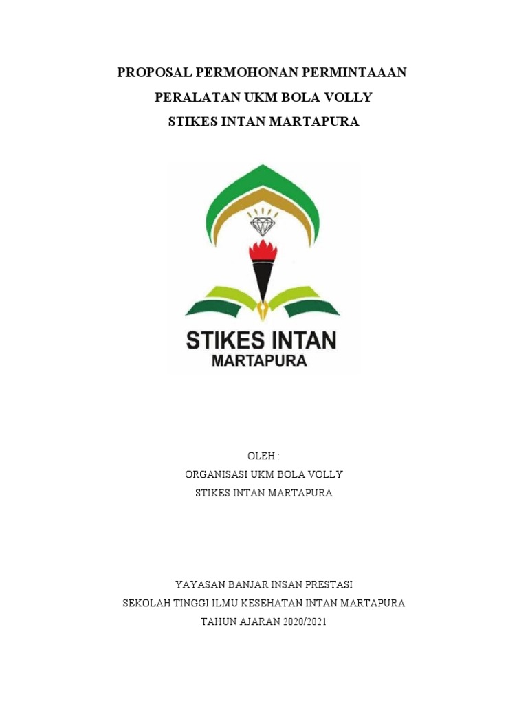 Proposal Ukm Bola Volly Stikes Intan Martapura 2021 | PDF
