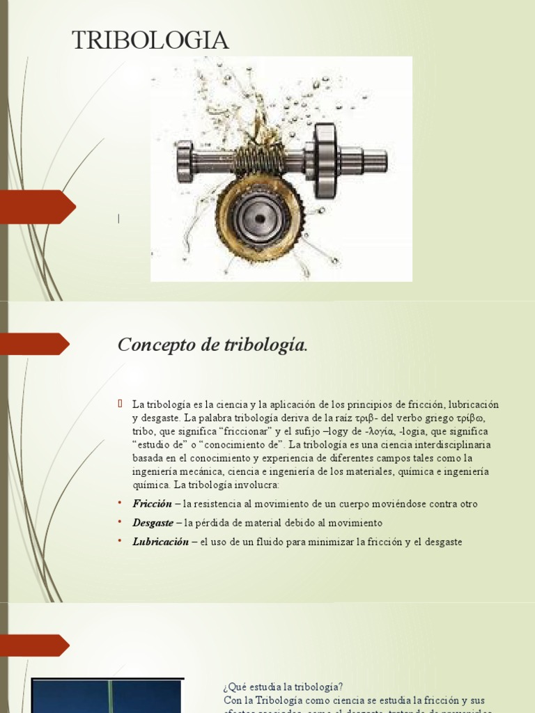 TRIBOLOGIA | PDF | Fricción | Fuerza
