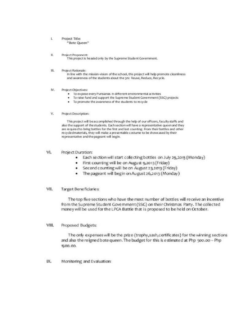 Project Proposal SPG | PDF