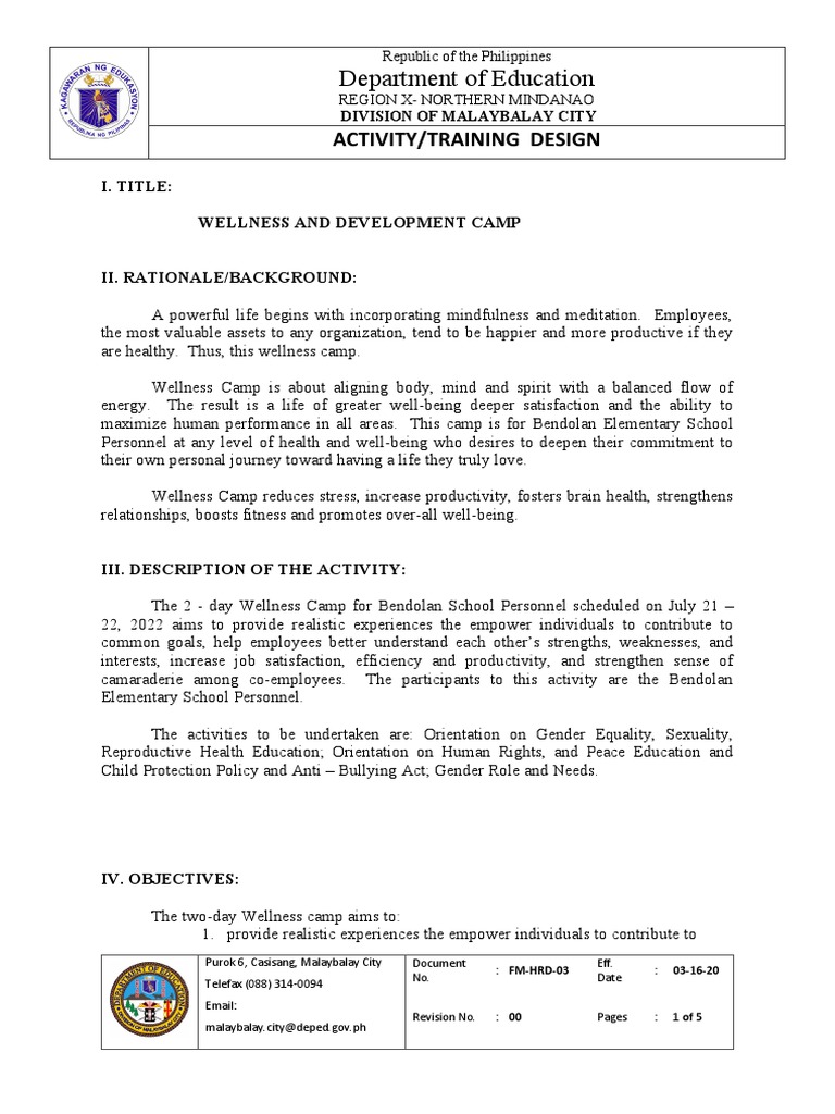 Bes Gad Training Design Final 2022 | PDF