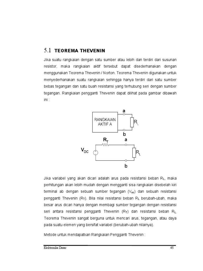 Teorema Thevenin dan Norton dalam Rangkaian | PDF | Sains & Matematika