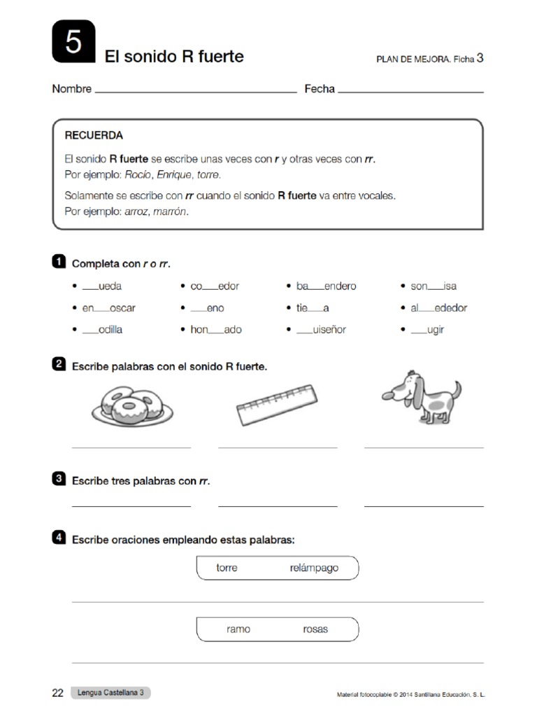 Sonido R Fuerte - 3° | PDF
