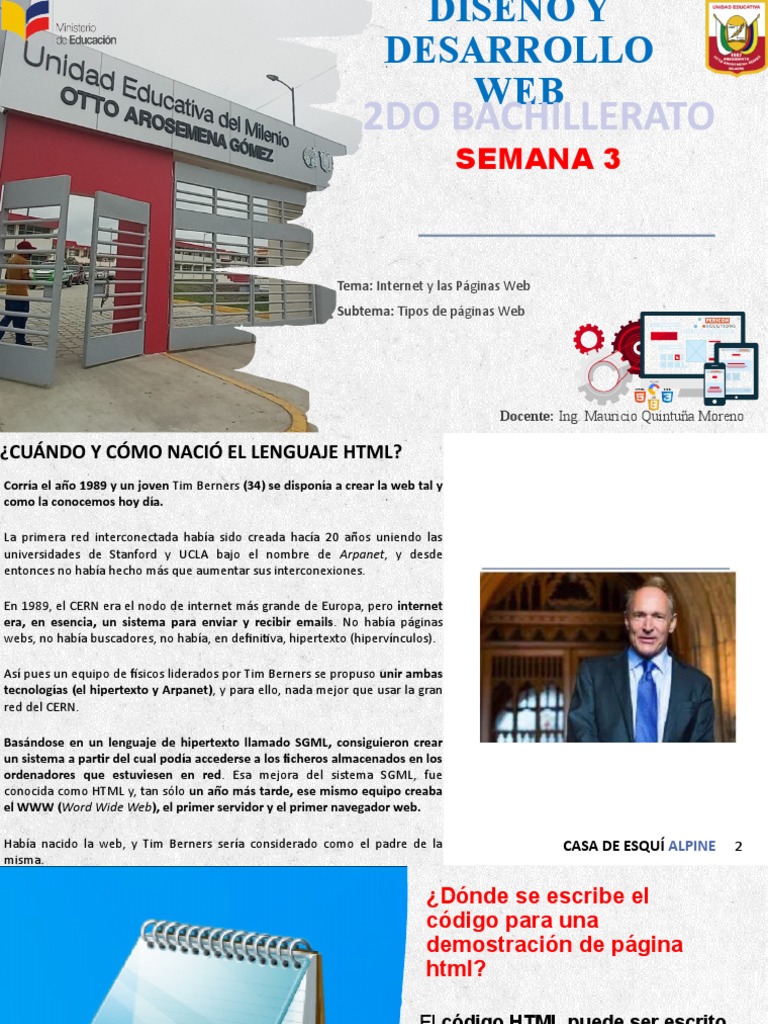 Semana 3 - Diseño y Desarrollo Web - 2do Bachillerato - 17 de Junio de ...