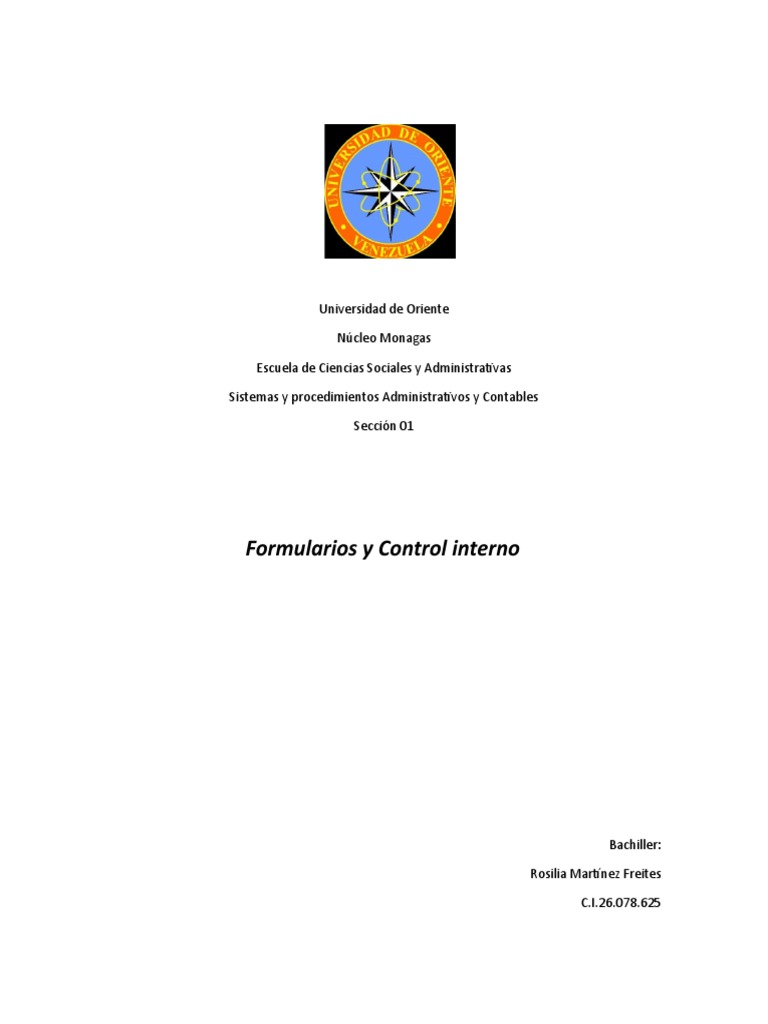 Formularios y Control Interno | PDF | Contabilidad | Business
