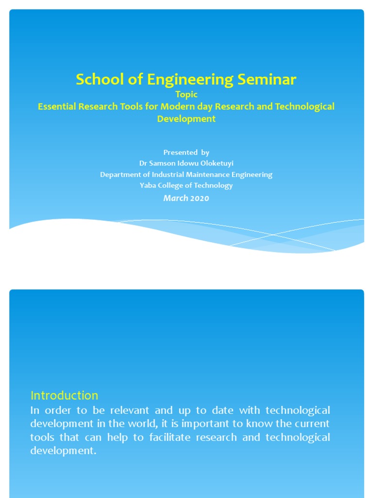 Essential Research Tools For Modern Day Research and | PDF | Computer ...