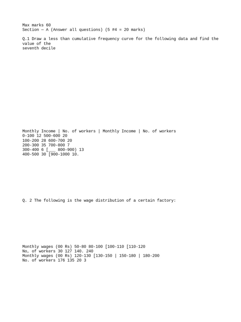 Statistical Analysis and Probability Problems | PDF | Statistical ...